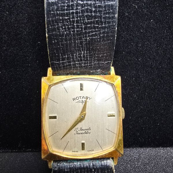 vintage Rotary 17 jewel Incabloc wrist watch works! | WatchCharts ...