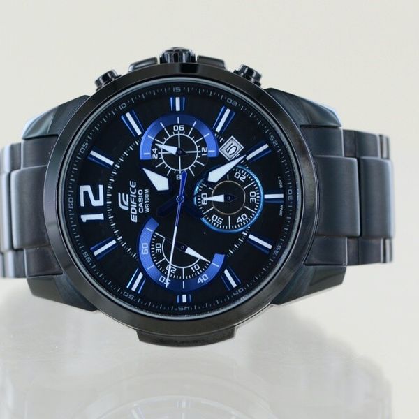 Casio Edifice Watch Chronograph Quartz 5344-535 PVD Black 43mm Men's B ...