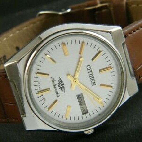 VINTAGE CITIZEN AUTOMATIC 8200A JAPAN MEN'S DAY/DATE WATCH 336j-a169965 ...