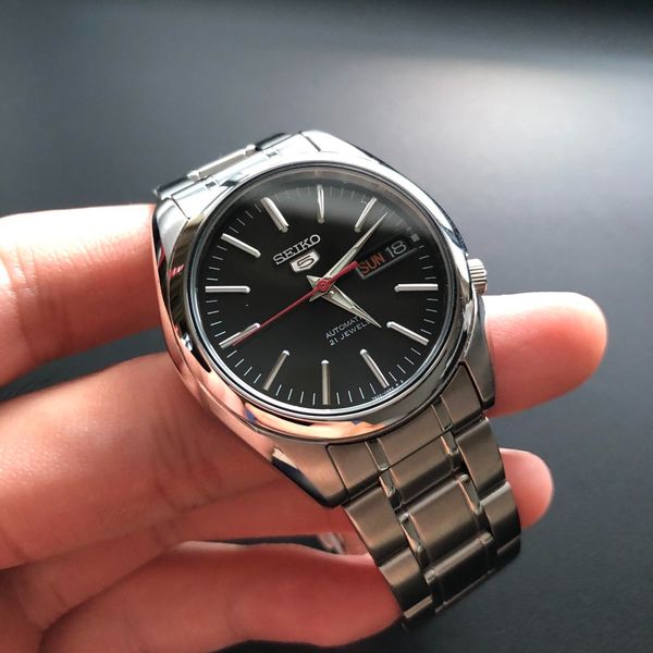 Seiko 5 SNKL45 Men's Black Dial Automatic Stainless Steel Watch snkl45k ...