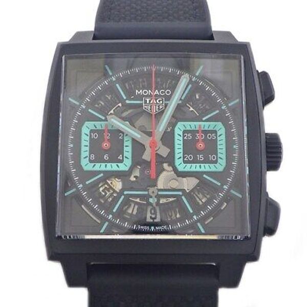 AUTH TAG HEUER WATCH MONACO CALIBRE 02 CBL2184 FT6236 CHRONOGRAPH SMALL ...