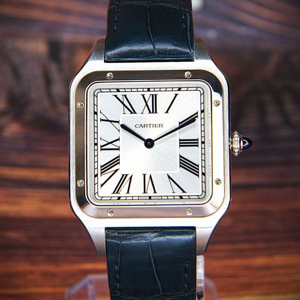 Cartier Santos Dumont XL WSSA0032 Extra Large Silver MINT CONDITION ...
