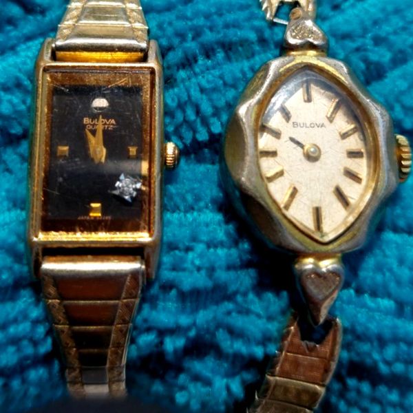 LOT of 9 BULOVA Watch & Case - Used UNTESTED AS IS - For Parts / Repair ...