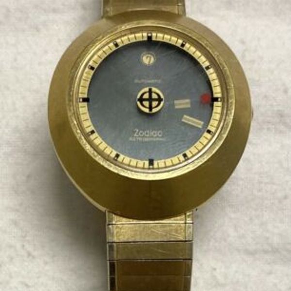 Vintage Swiss Zodiac Astrographic SST Automatic Mystery Dial Watch Runs ...
