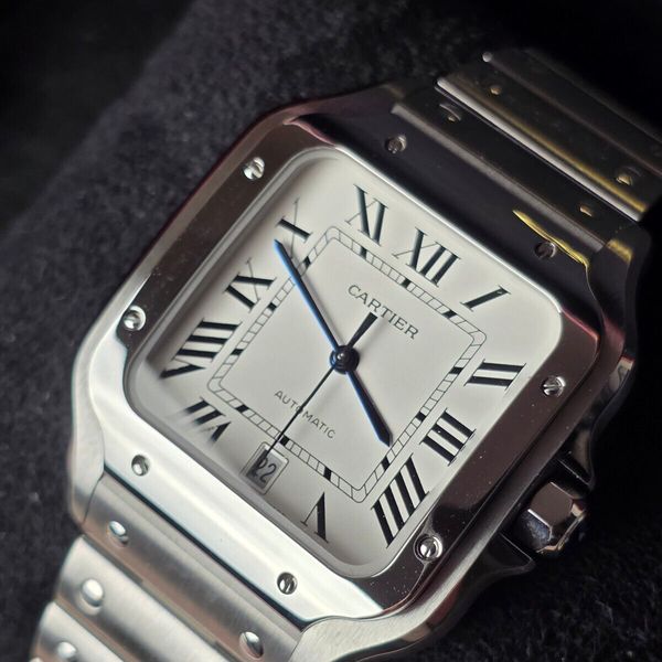 WSSA0009 Cartier Santos Large Automatic Stainless Steel Watch ...