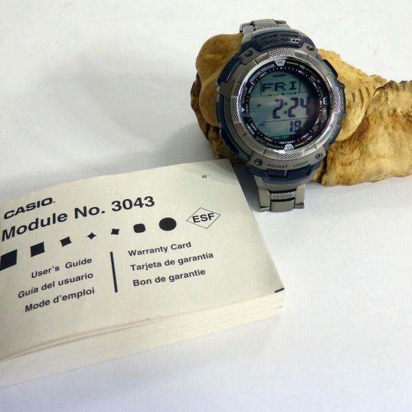CASIO Pathfinder Atomic Solar Titanium Triple Sensor Men's Watch PAW ...