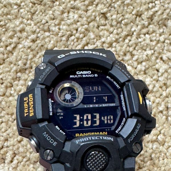 Casio G-Shock GW-9400 Solar Digital with Multi Band 6 with Black Bezel ...