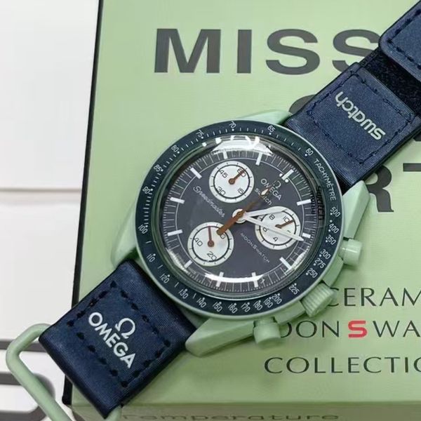 Swatch Snoopy Moonswatch Mission ON Earth moon Watch--with box ...