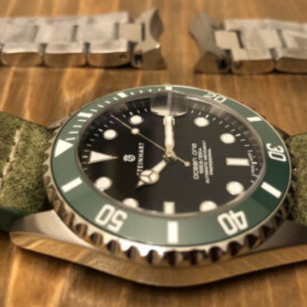 Steinhart Ocean One 39 Green Ceramic (Kermit) | WatchCharts Marketplace