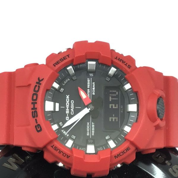 Casio Men's G-Shock GA-800-4ADR Analog Digital Red Resin Alarm Watch ...