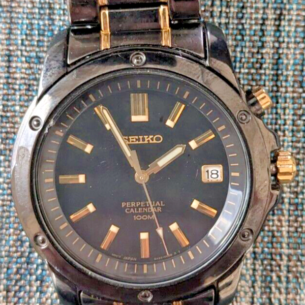 Seiko Perpetual Calendar Mens Watch 6A32-00B0 - 100m- READ ...