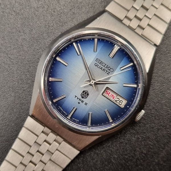 Seiko Type II Blue Dial July 1976 0903-8120 Vintage JDM Quartz Dial ...