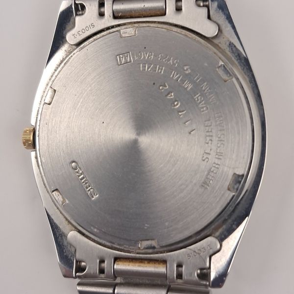 Seiko Quartz James Bond 007 Two Tone Gold Plated Fluted Bezel 5Y23 8A61 ...