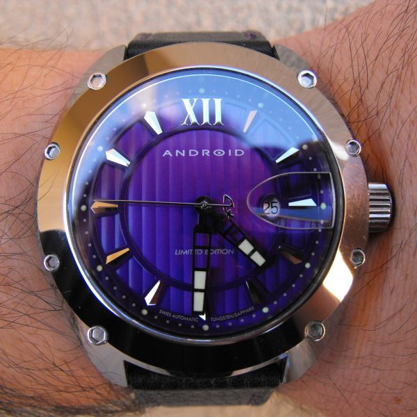 FS: Android watches: Virtuoso Tungsten Automatic (Purple), Divemaster ...
