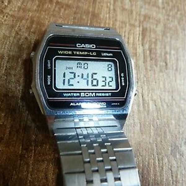 Vintage Casio lcd watch WW-34 WIDE TEMP-LC module 494 with box ...