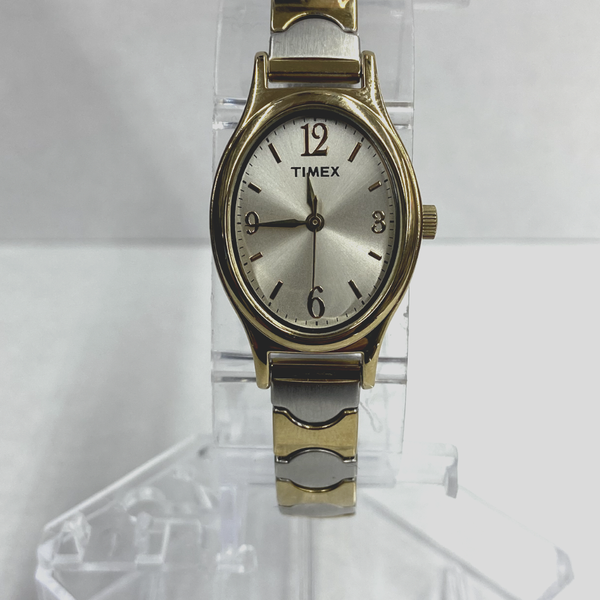 Women's T26301 Timex Classic Gold Dial w Two-Tone Expansion Metal Band ...