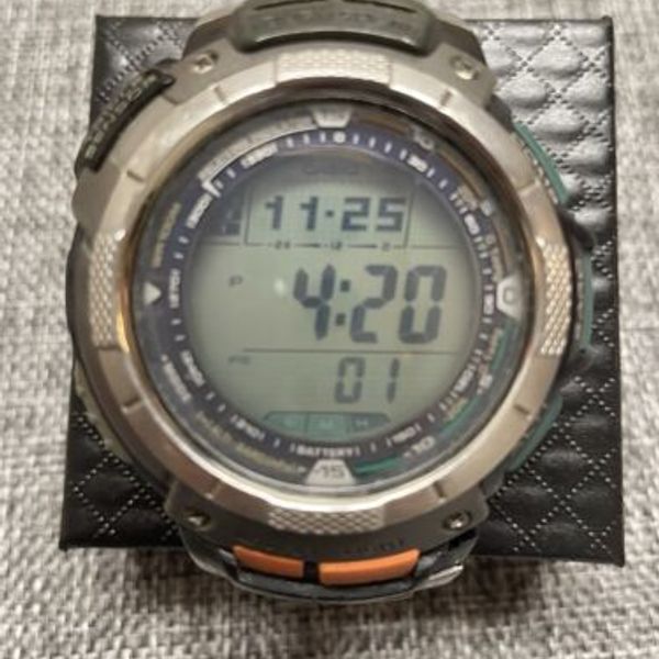 Casio Pathfinder Men's Solar Atomic Watch PAW-1100 3043 | WatchCharts ...