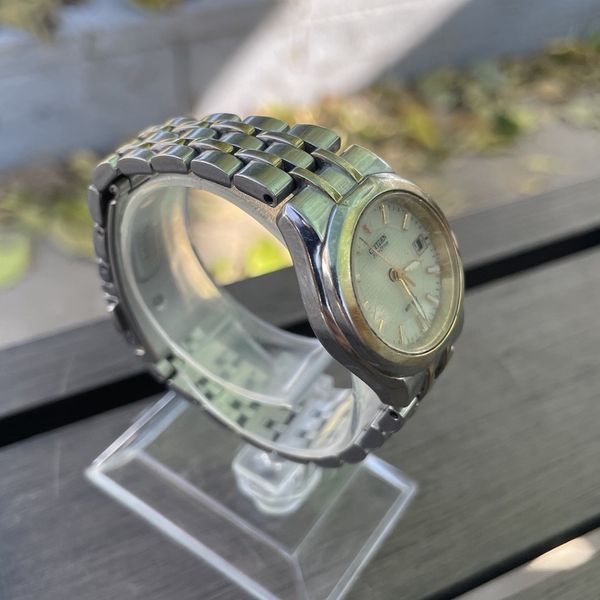 Citizen Watch Eco-Drive GN4W5 Ladies, WR 100m 2 Tone Analog Date Quartz ...
