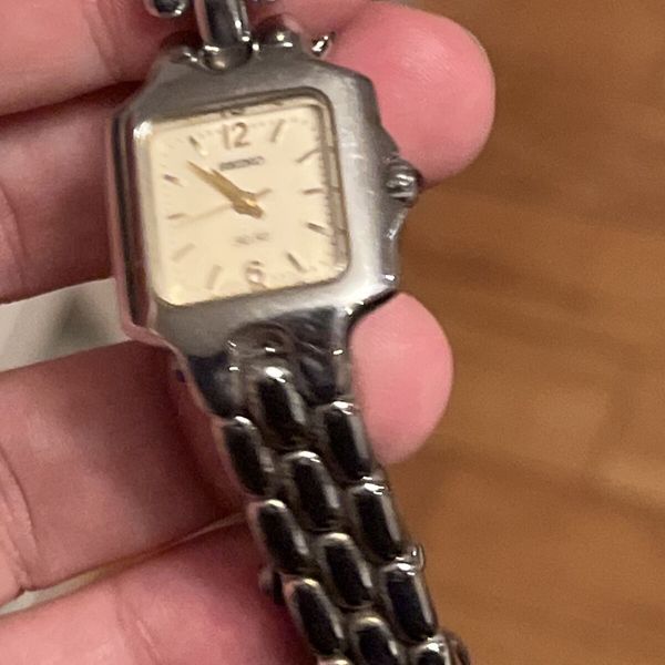 Seiko SQ 50 Vivace stainless ladies watch square dial stainless ...