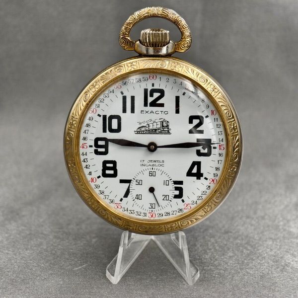 Very Rare Exacto by Rado RailRoad 17 Jewels Swiss Mechanical Pocket ...