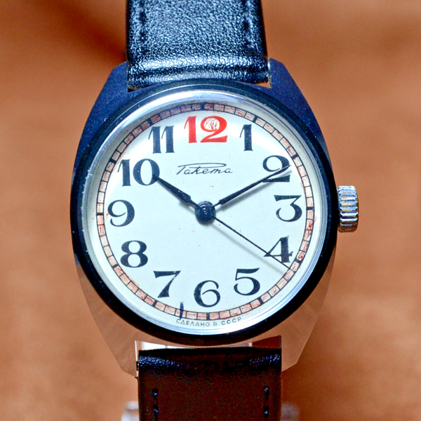 Vintage Watch RAKETA Red Twelve Soviet Watch Mechanical Rare WATCH USSR ...