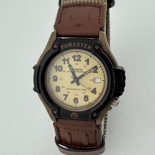 Casio Forester Quartz Watch FT-500 Men 100m Brown Resin Backlight New ...