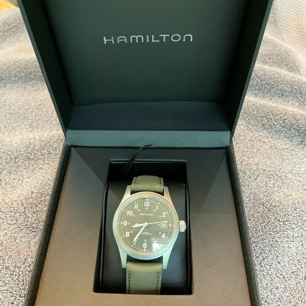 Hamilton Khaki Field Mechanical Watch with Canvas Band - H69419363 ...