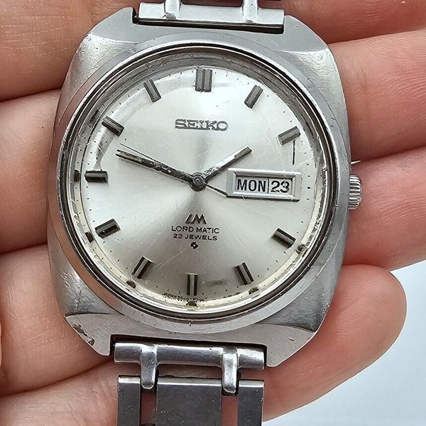 Sep 1969 Seiko Lord Matic 5606-9030 Day Date Steel Automatic Original ...