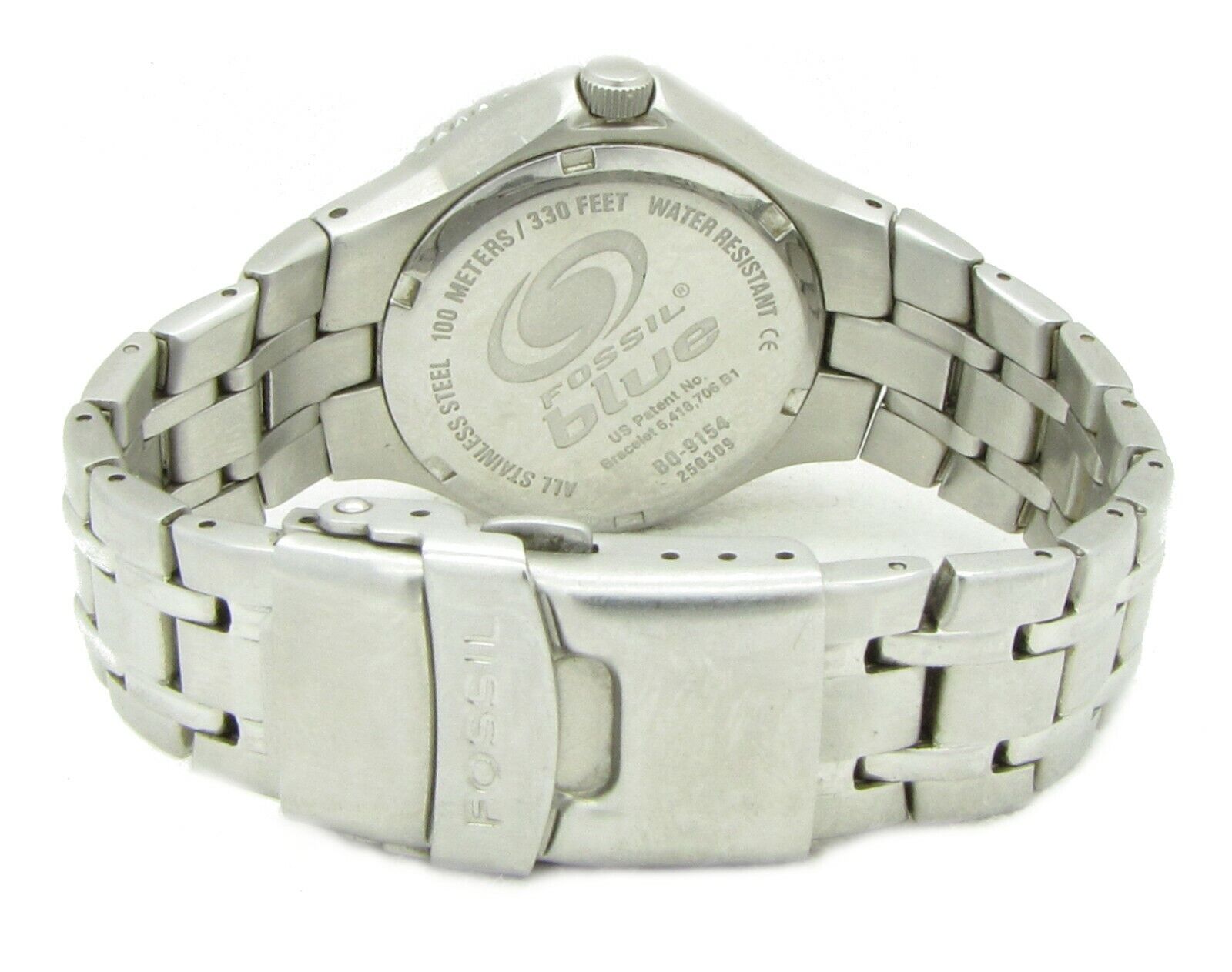 Fossil BLUE Damen Armbanduhr Chrono Day Date Effekt BQ 9154 10ATM Batt neu N53 WatchCharts