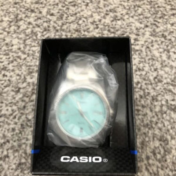 Casio MTP-1302PD-2A2VEF 44mm Tiffany Blue Silver Stainless Steel Watch ...
