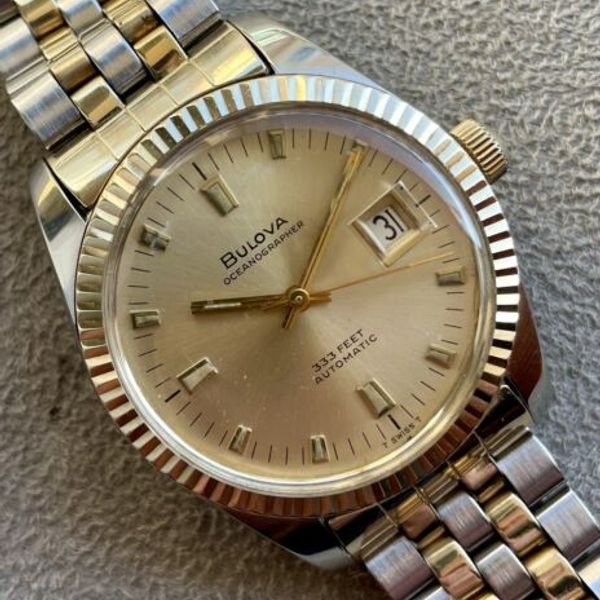 1968 Bulova Oceanographer 333 Feet Automatic Men’s Watch Steel & 10k ...