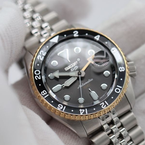 Seiko 5 Five Sports SSK021 SKX GMT Automatic Watch 100m Gold Bezel ...