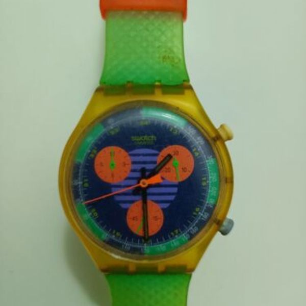 SWATCH CHRONO SCJ100 NEO WAVE 1992 VINTAGE ULTRA RARO LEGGI DESCRIZIONE ...