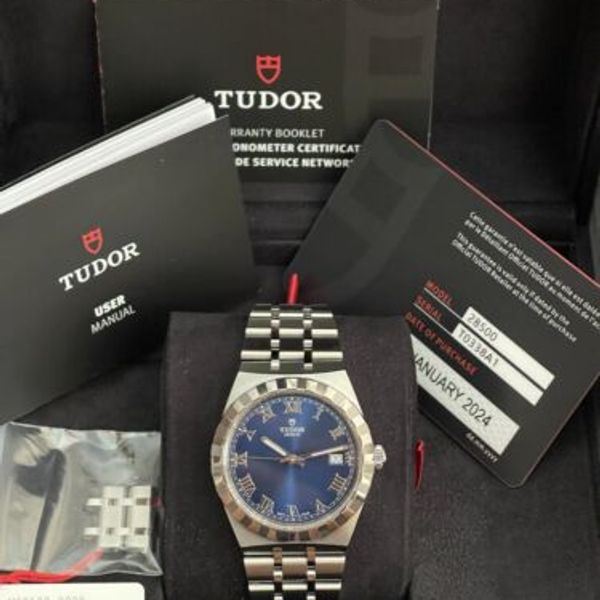 Tudor Royal Blue Dial Stainless 38MM Men's Watch 28500 | WatchCharts ...