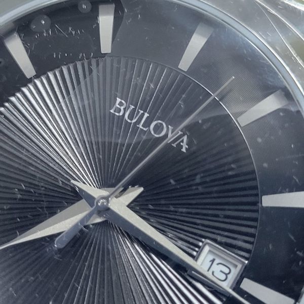 Bulova 96B149 Men's Quartz Stainless Steel Watch - Black Dial ...