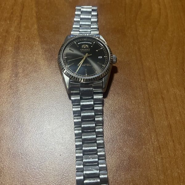 Rare Orient President Day-Date Watch - Black Dial, 36mm, Fluted Bezel ...