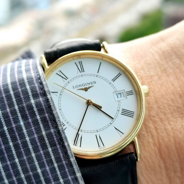 Gold plated Longines Presence La Grande Classique quartz watch ...