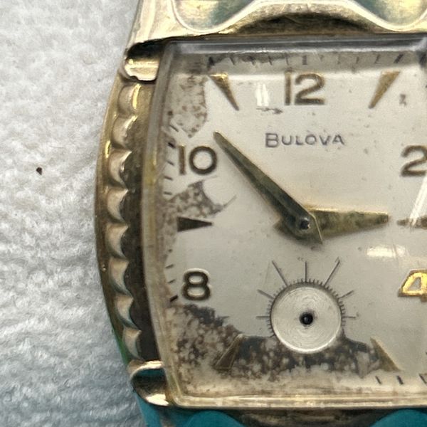 Vintage Bulova M6 Manual-Wind Watch 10K RGP Square Case For Repair Runs ...