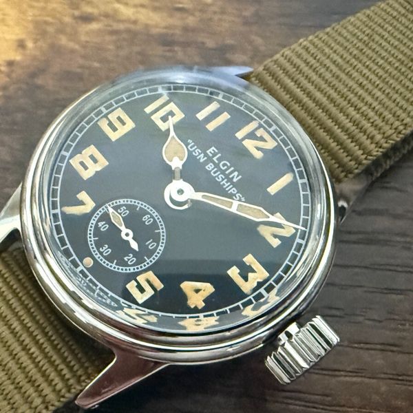WW2 ELGIN USN BUSHIPS SUB SECOND WITH NEW MILITARY CASE ! | WatchCharts ...