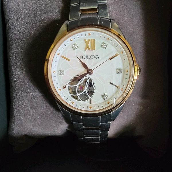 Bulova Classic White Mother of Pearl Women's Watch - 98P170 ...