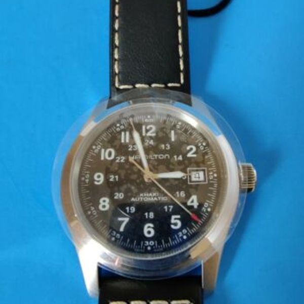 HAMILTON Khaki Field 38MM BLK Leather Automatic Men's Watch H70455733 ...