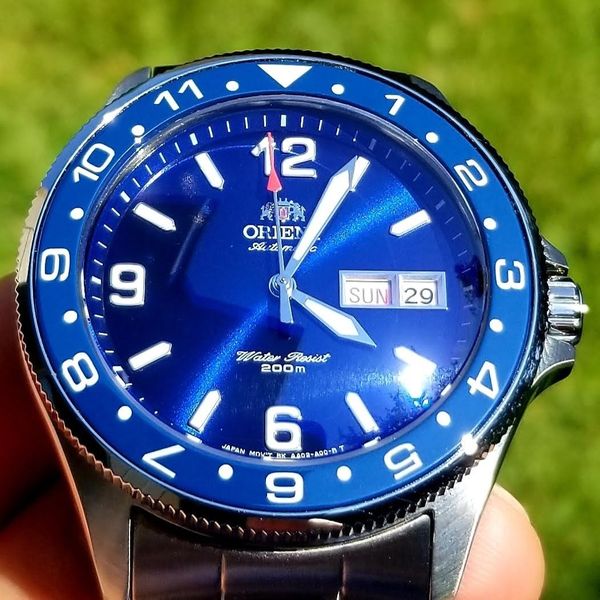 Orient Mako II w/ Upgraded Sapphire Crystal, Bezel & Ceramic Insert + 6 ...