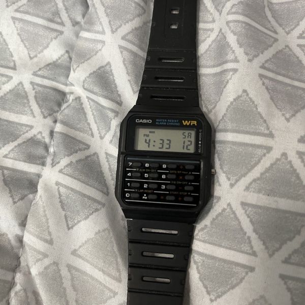 Casio WR 3208 CA-53W Mens Wrist Watch Data Bank Calculator Alarm ...