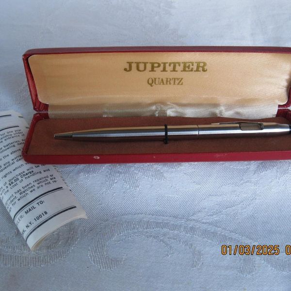 Vintage LCD QUARTZ JUPITER Ball Pen Digital Watch - New Old Stock ...