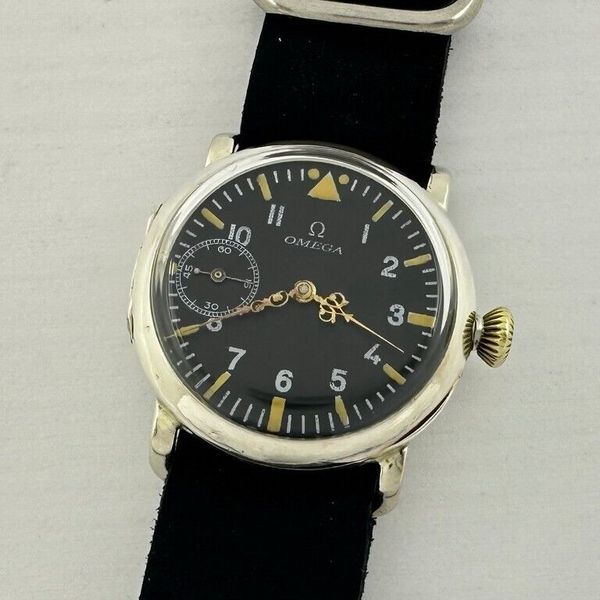 Omega Laco Aviator Luftwaffe Pilot WWII Vintage 1939-1945 Swiss Silver ...