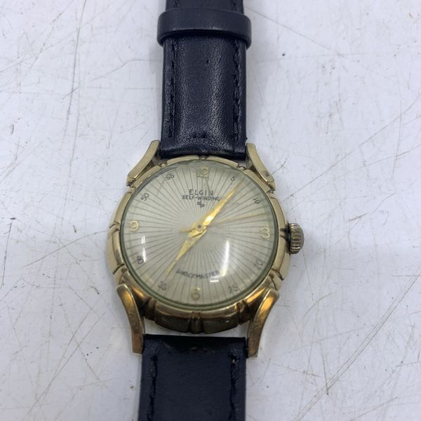 Elgin Shockmaster Self-Winding 10k Gold Filled Unisex Wristwatch READ ...