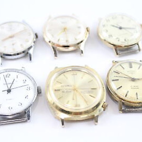 Mens Vintage WRISTWATCH HEADS and Hand Wind/Automatic Services Working ...
