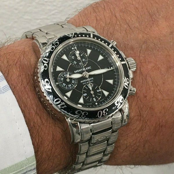 MontBlanc Stainless Model 7034 Automatic Sport Chronograph- 41 mm ...