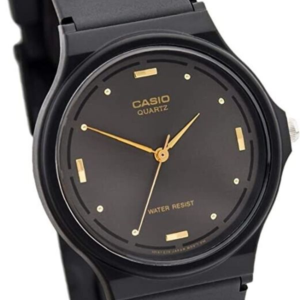 45 Casio MQ-76-1A Black Gold Resin Analog Men's Wrist Watch | WatchCharts