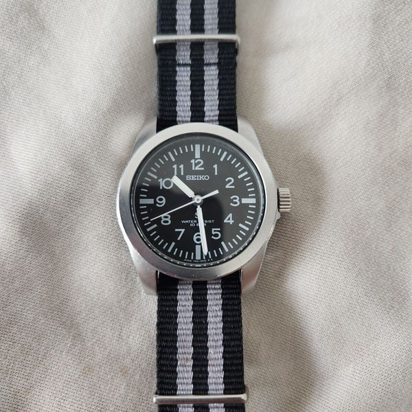 Vintage Seiko Sus Original 7N21-0010 Military Field Pilot Nato strap ...